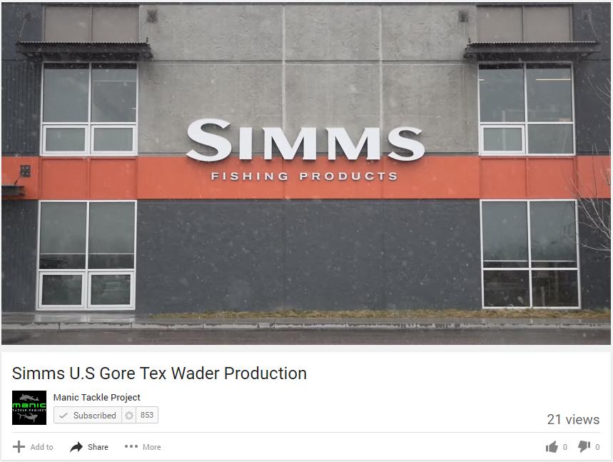 Simms U.S Gore Tex Wader Production – Manic Tackle Project