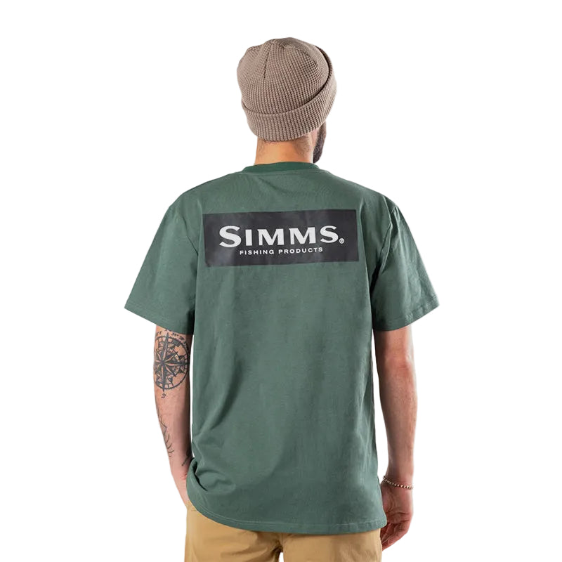 Simms Logo Tee - Green – Manic Tackle Project
