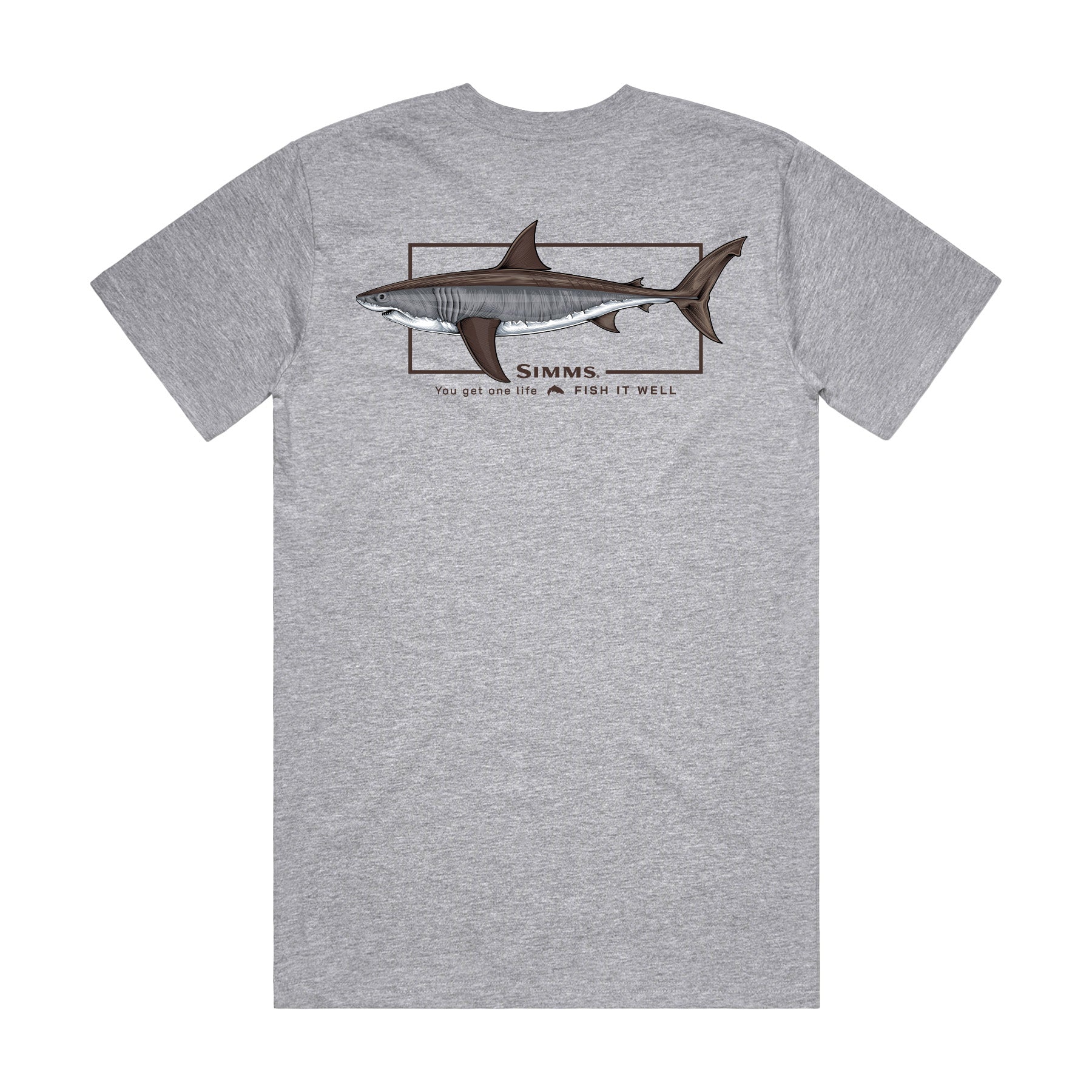 Simms Artist Tee | Shark Grey Marle – Manic Tackle Project