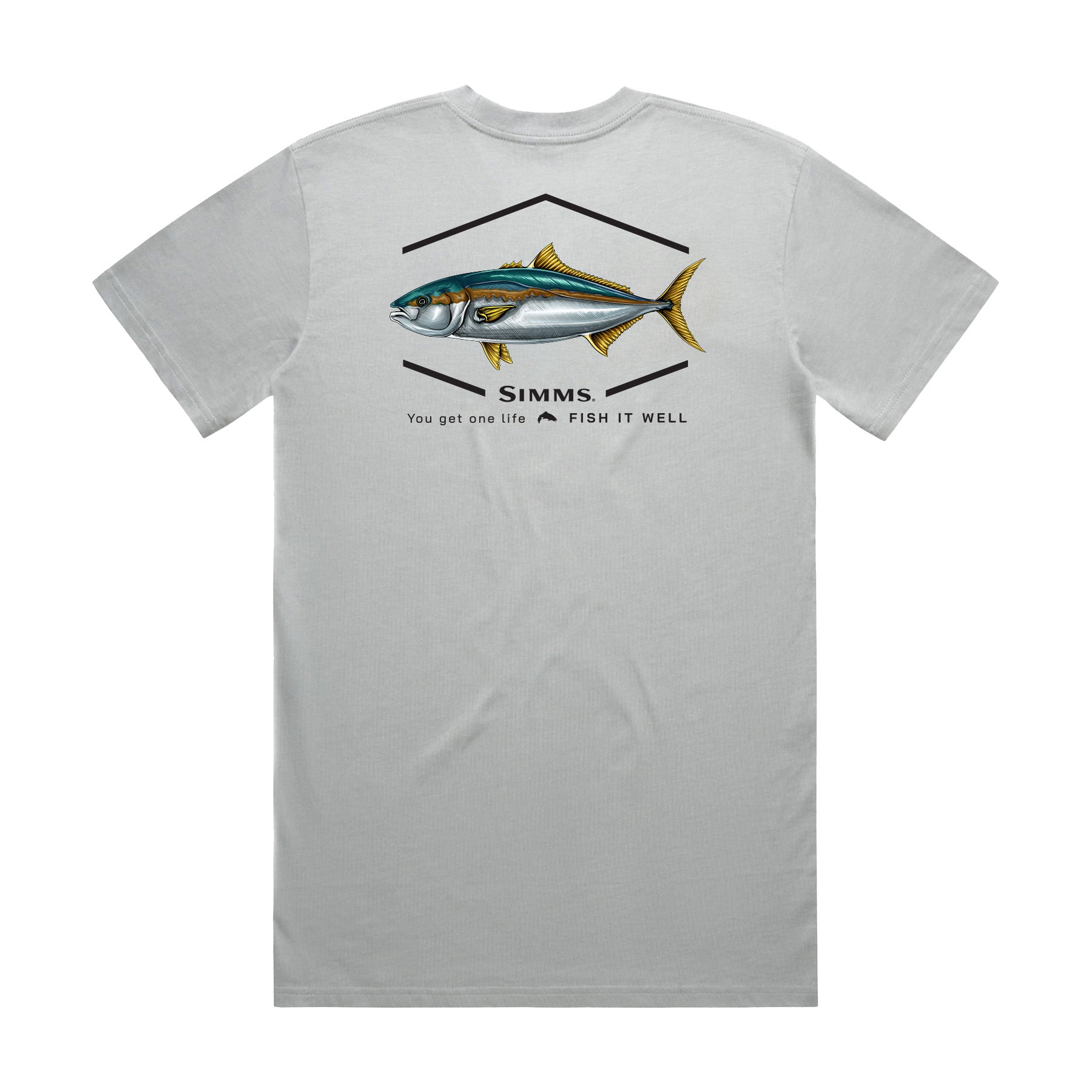 Simms S25 Artist Tee | Kingfish - Light Grey – Manic Tackle Project