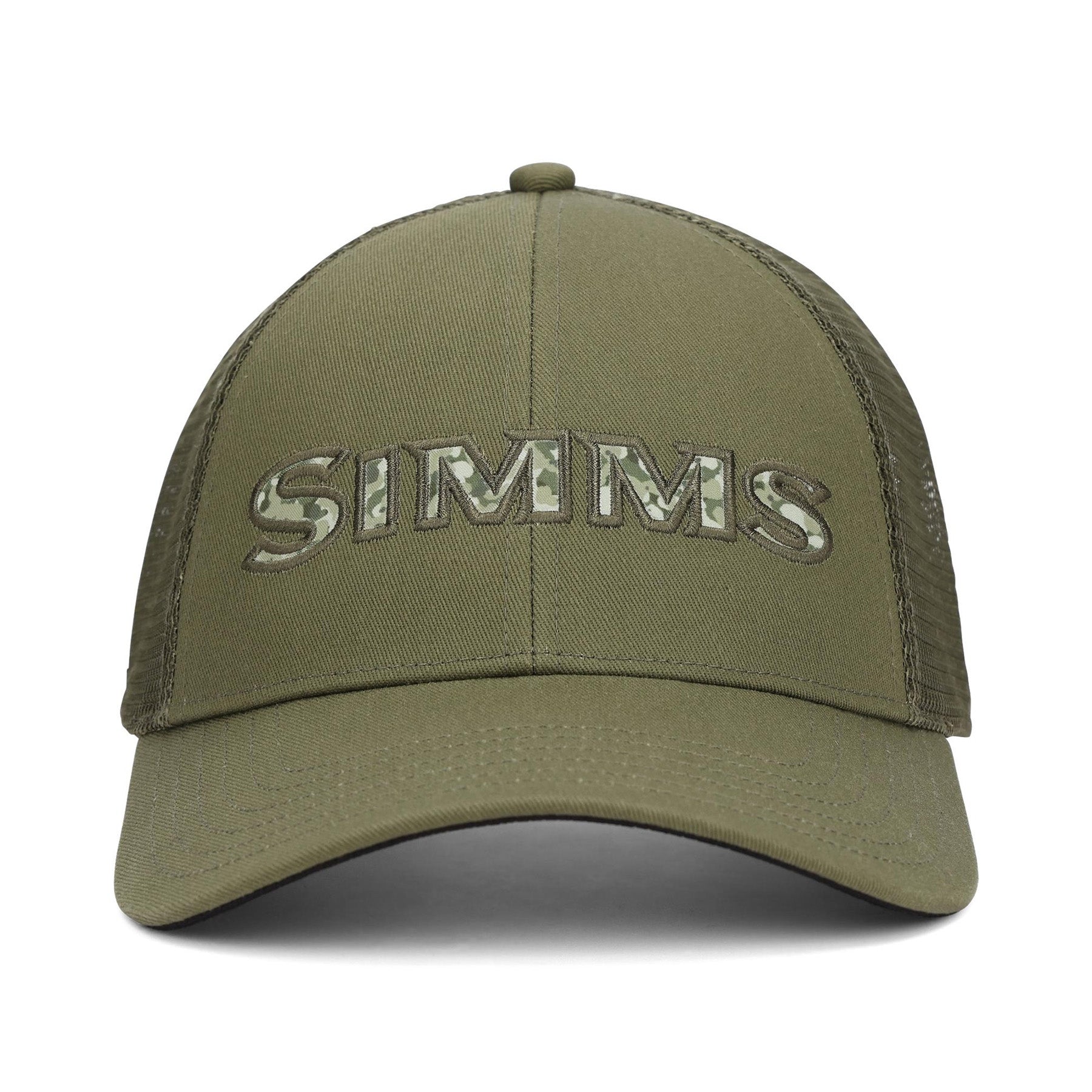 Simms Single Haul Trucker | Back Eddy Camo Fill Loden – Manic Tackle Project