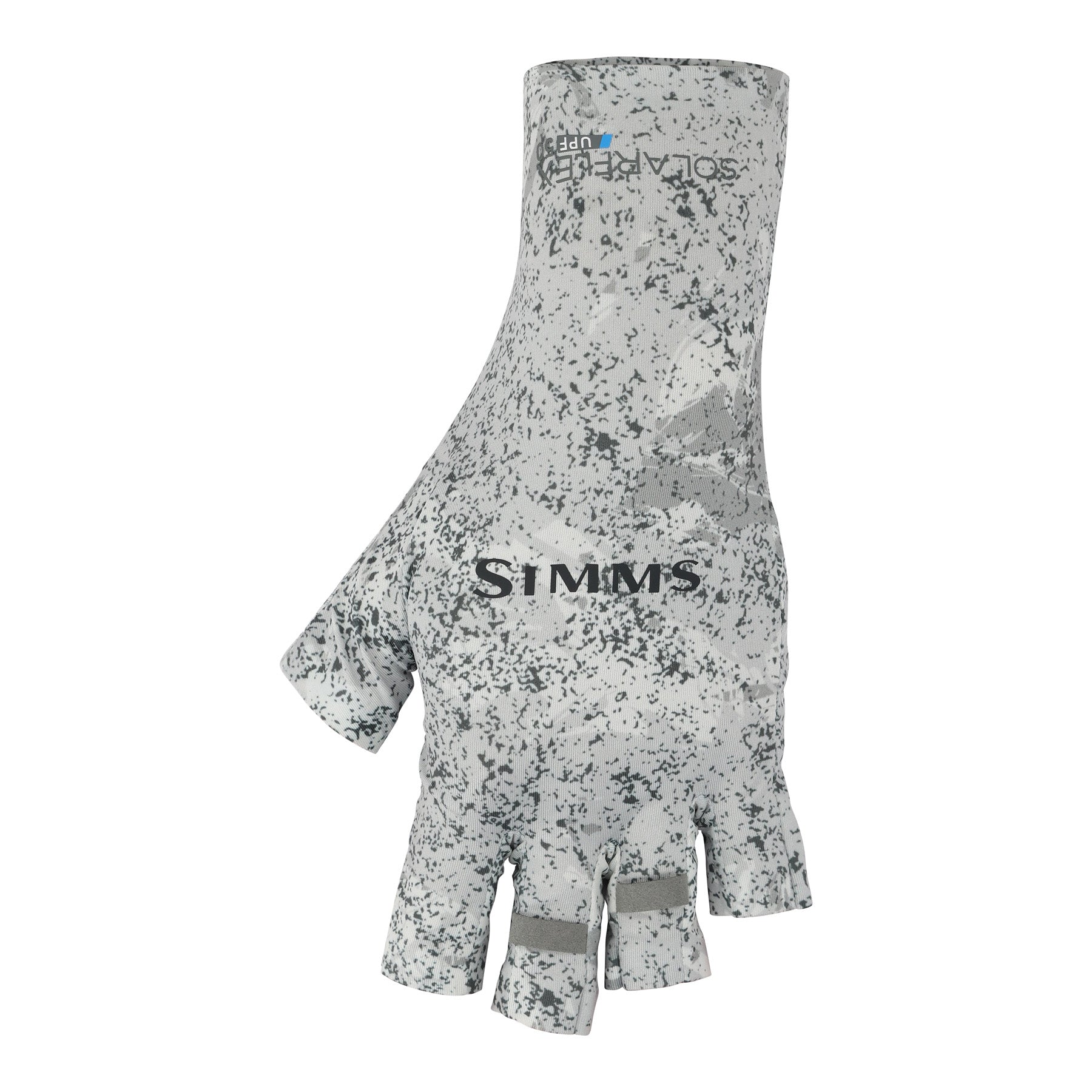 Simms Solarflex Half-Finger Sunglove | Back Eddy White – Manic Tackle ...