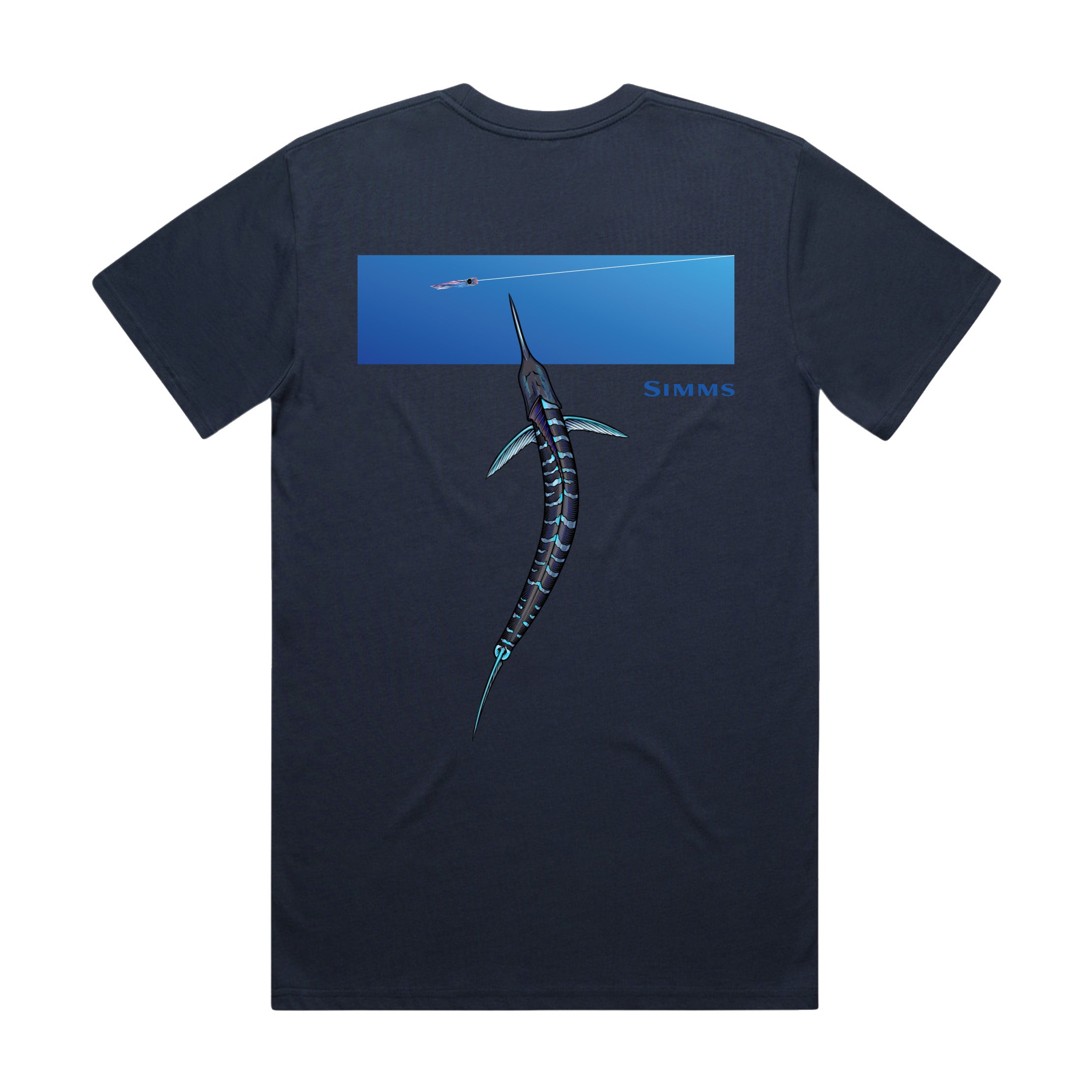 Simms Bait Birds Eye Tee - Navy – Manic Tackle Project