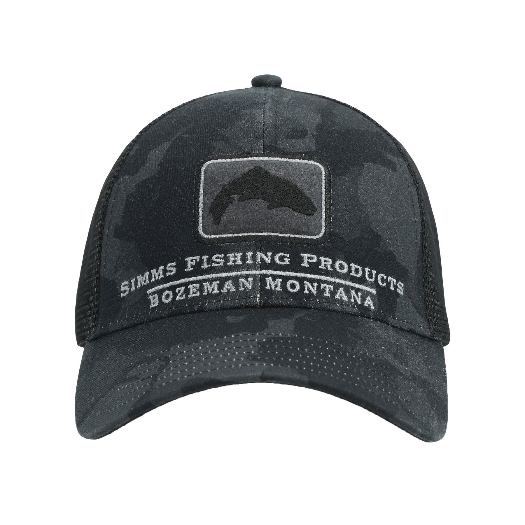 Simms Trout Icon Trucker Cap | Regiment Camo Carbon – Manic Tackle Project